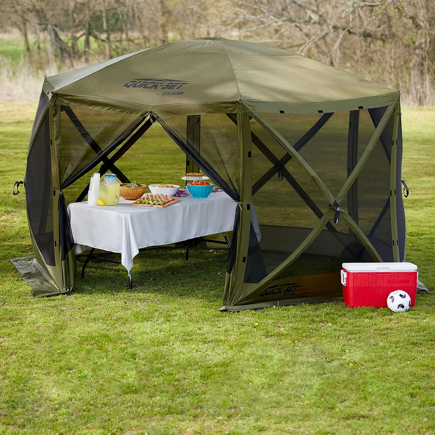 CLAM Quick-Set Escape 11.5 x 11.5 Foot Portable Pop-Up Camping Gazebo ...
