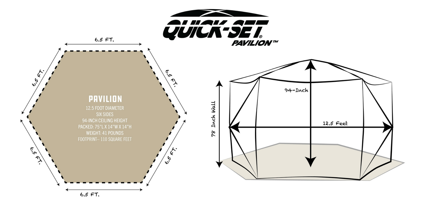 Clam Pavilion Camper Screen Tent - RMH RV Parts