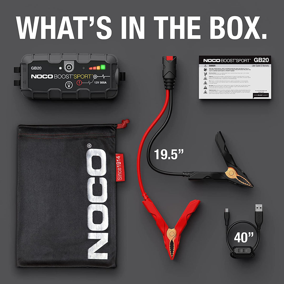 Noco GB20 | BOOST SPORT 500A JUMP STARTER - Default Title - RMH RV Parts